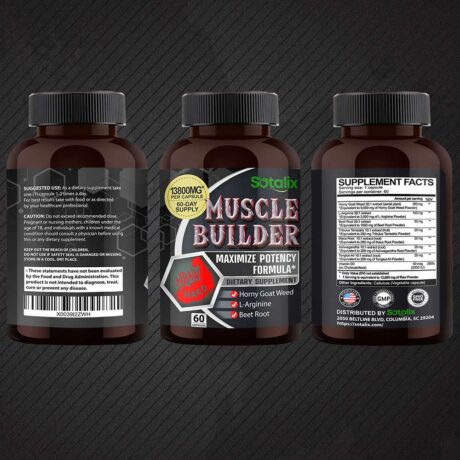 Ultra Muscle Builder Supplement 13800mg Highest Potency with L-Arginine ...